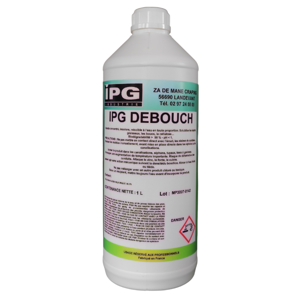 DEBOUCH Déboucheur canalisations surpuissant - IPG Industrie